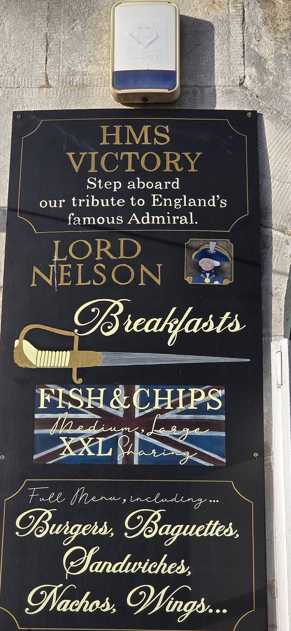 Menu at The Lord Nelson pub & bar, Gibraltar, 23b Casemates Square