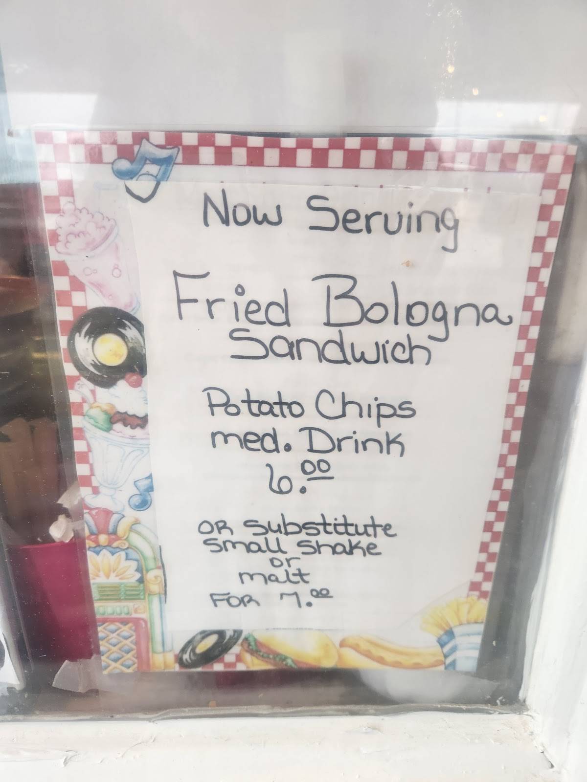 Menu at The Malt Shop fast food, Weatherford