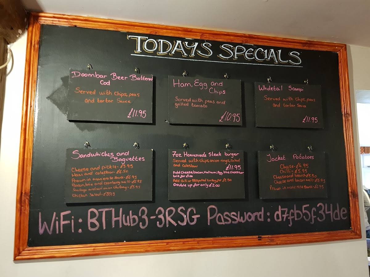 Menu at The Malthouse Inn pub & bar, Romsey