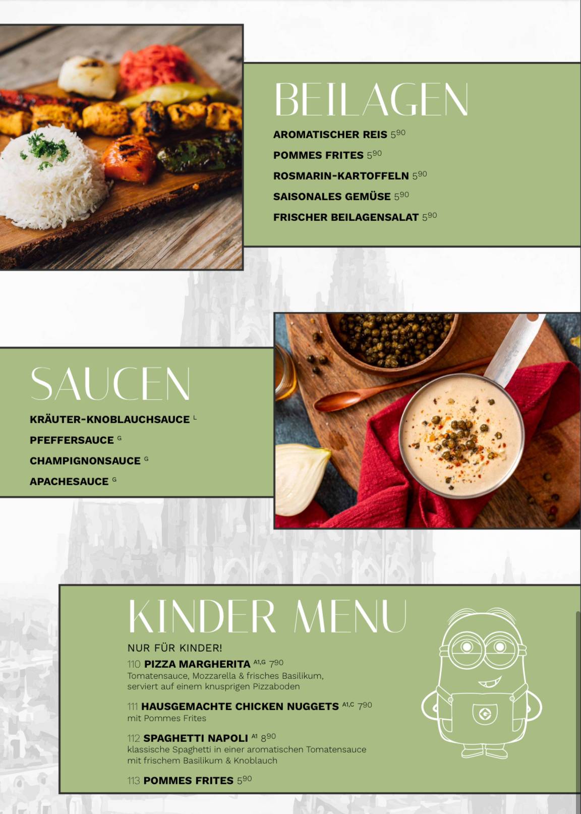 Menu au The Namos Restaurant, Cologne