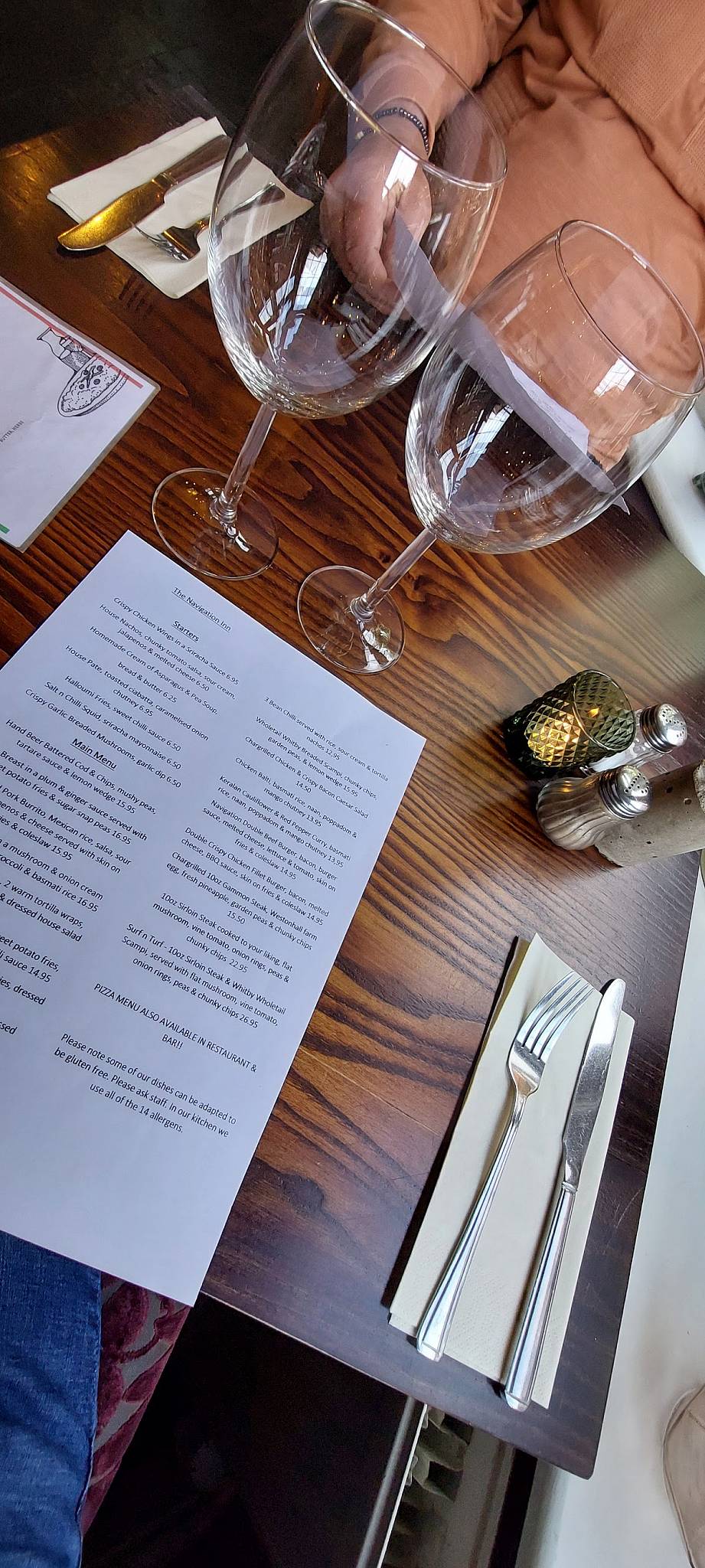 Menu at The Navigation Inn, Bromsgrove pub & bar, Bromsgrove