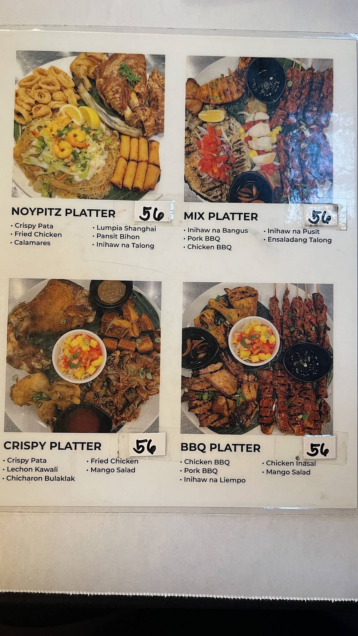 Menu at The Noypitz Bar & Grill, Cerritos