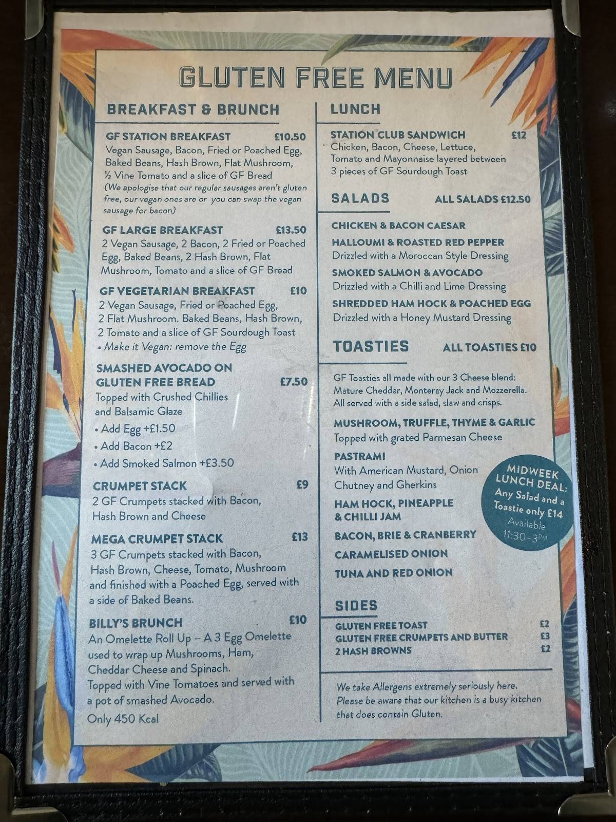 Menu at The Old Firestation Brackley Cafe, Brackley
