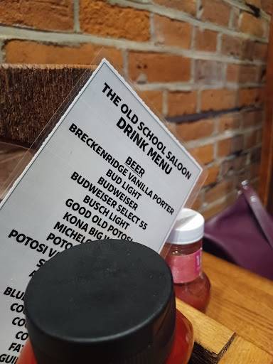 Menu at The Old School Saloon pub & bar, Scales Mound