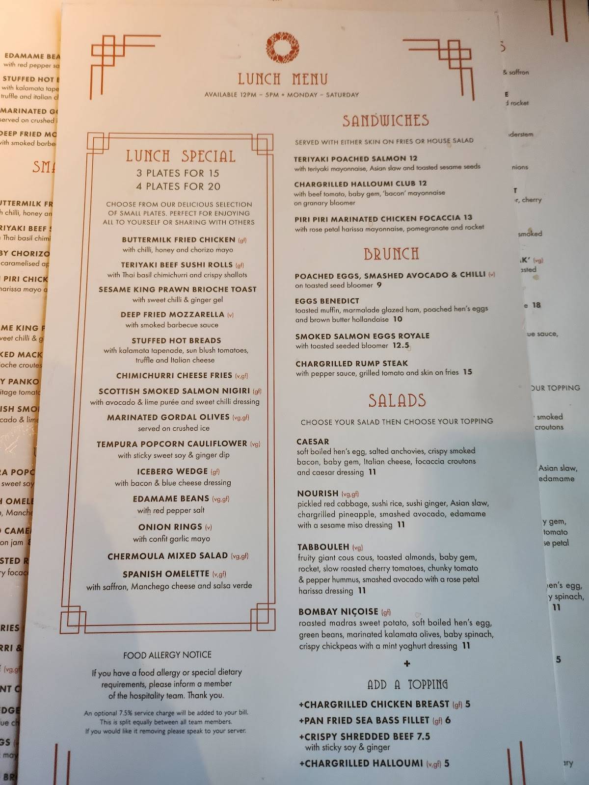 Menu at The Orange Tree Bar and Grill, Stoke-on-Trent