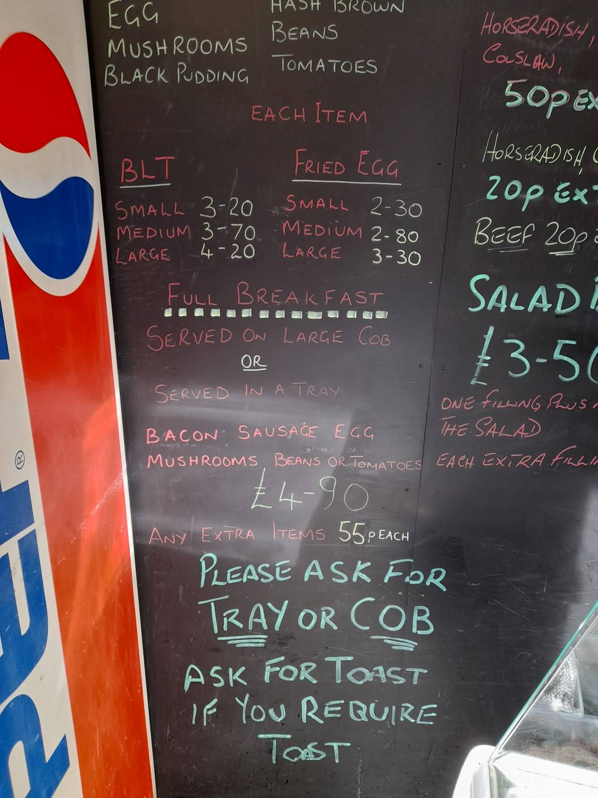 Menu at The Pantry, Derby