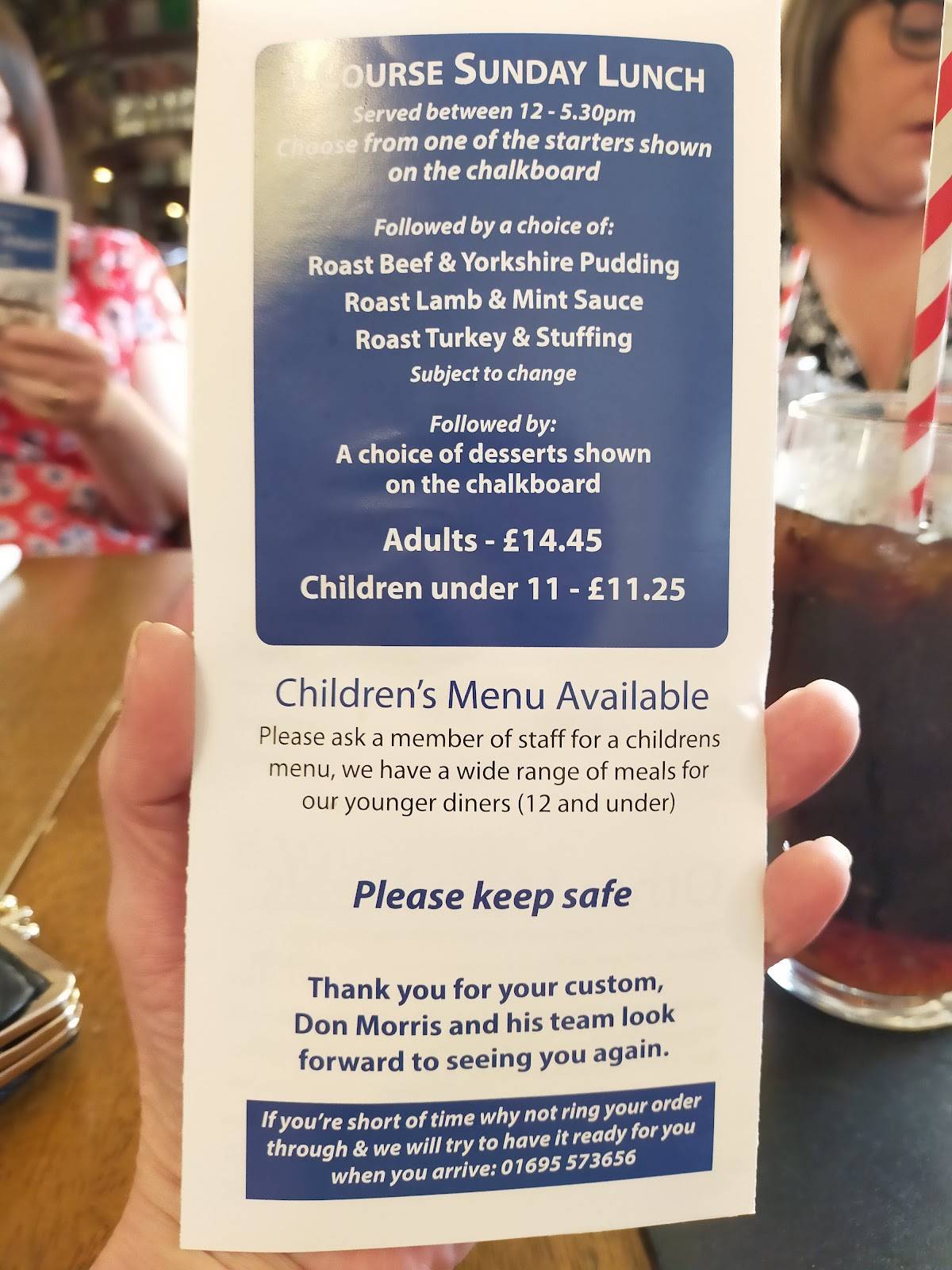 Menu at The Prince Albert pub & bar, Ormskirk