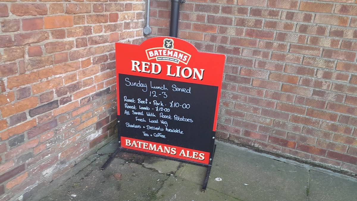 Menu at The Red Lion pub & bar, Spilsby, 16 Market St