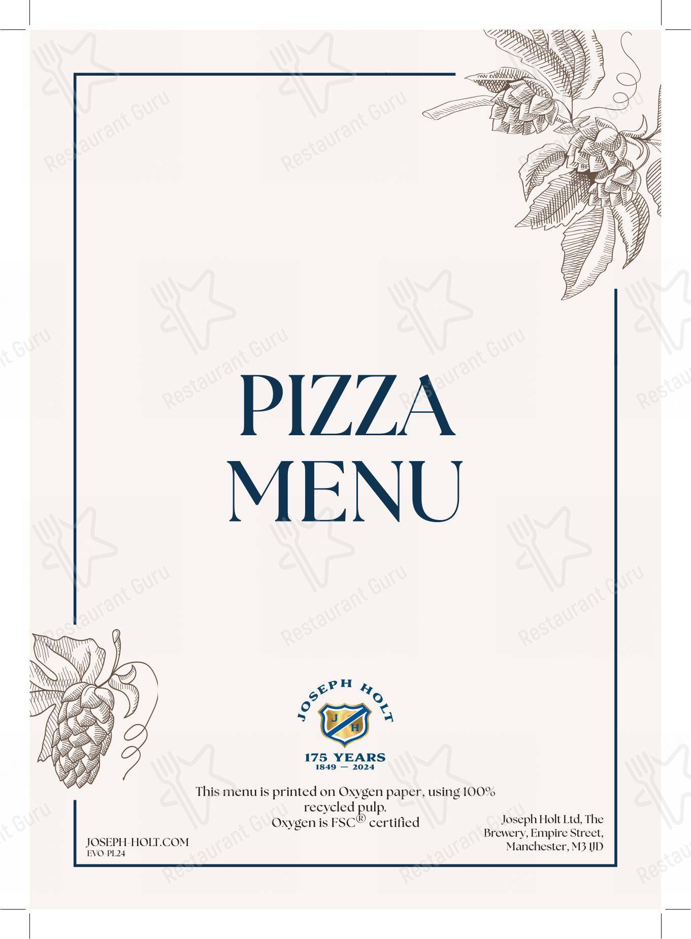 Menu at The Richmond pub & bar, Southport, 234 Scarisbrick New Rd