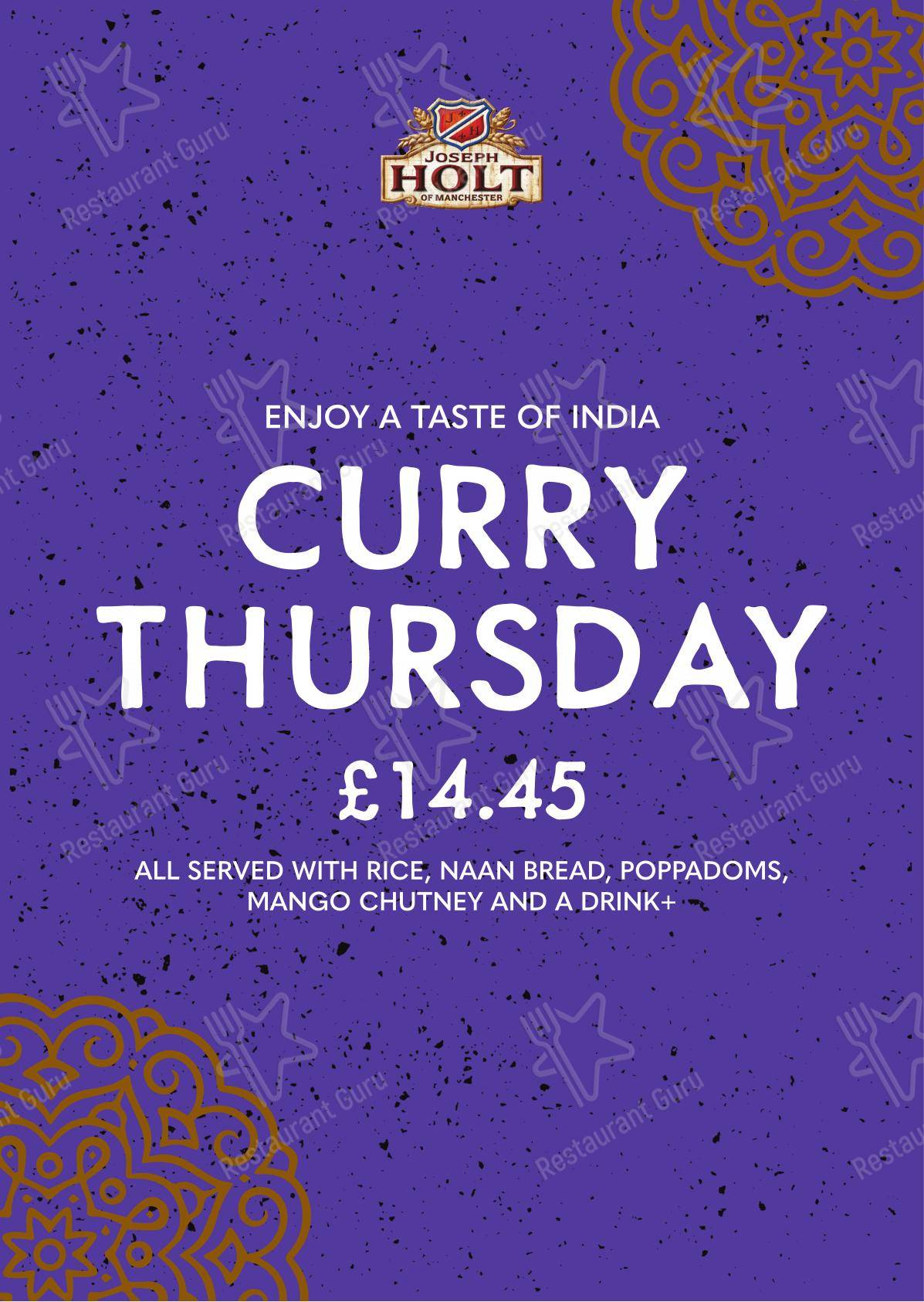 Menu at The Richmond pub & bar, Southport, 234 Scarisbrick New Rd