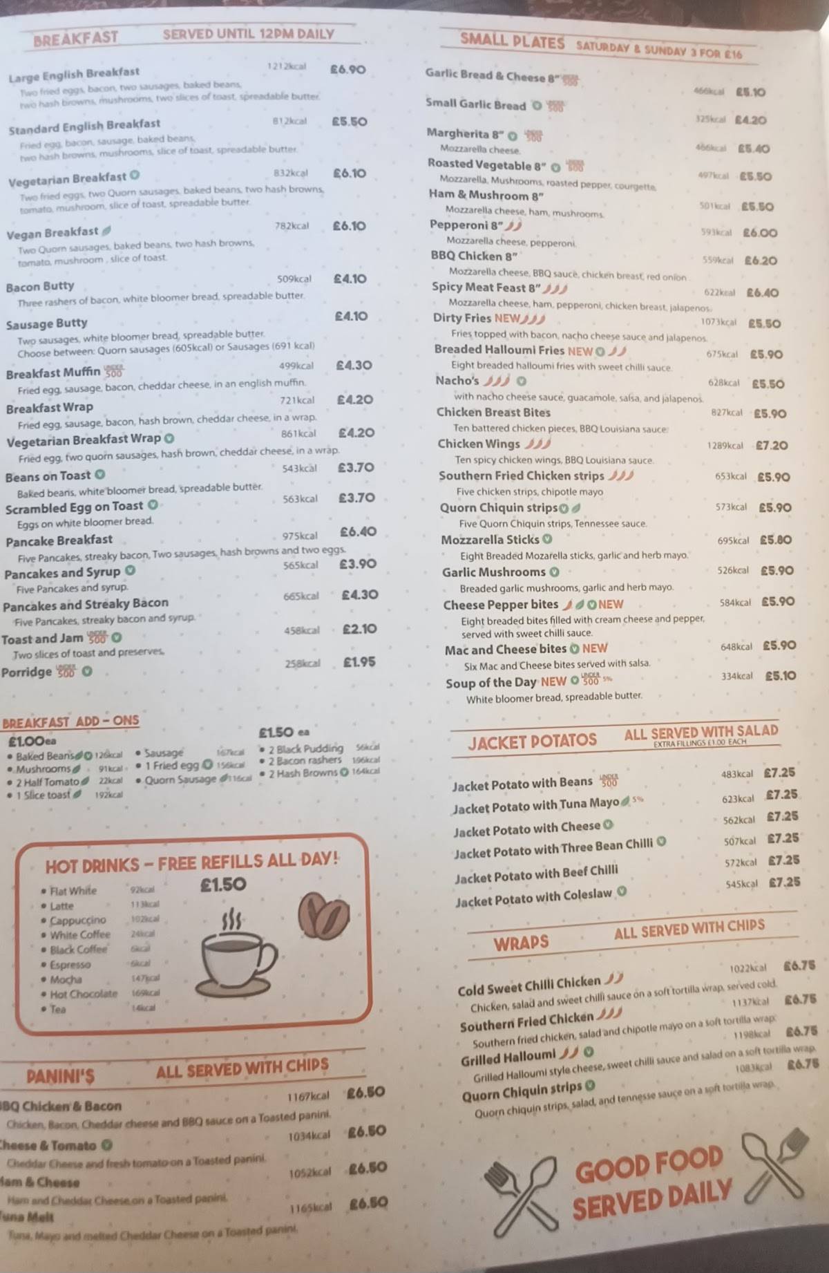 Menu at The Robert Peel pub & bar, Bury