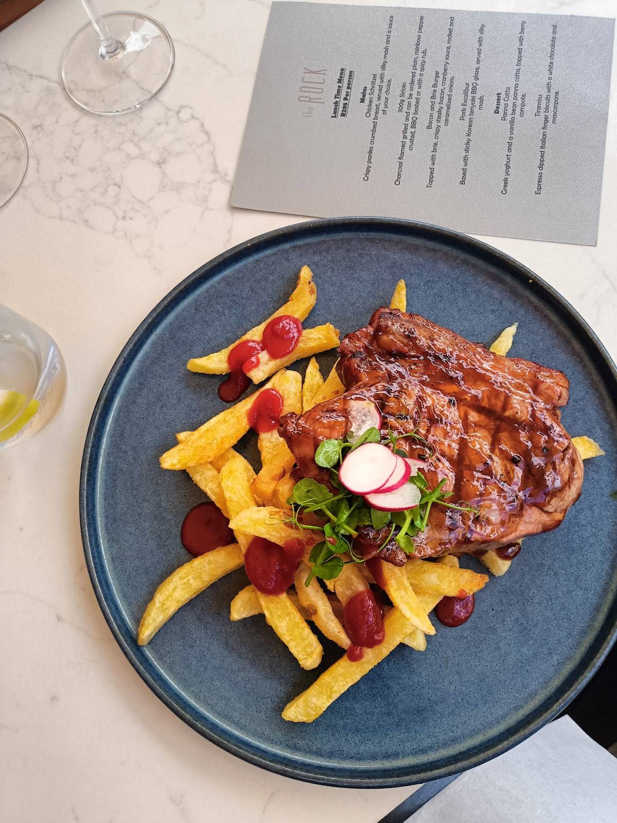 Menu at The Rock Restaurant, Pretoria