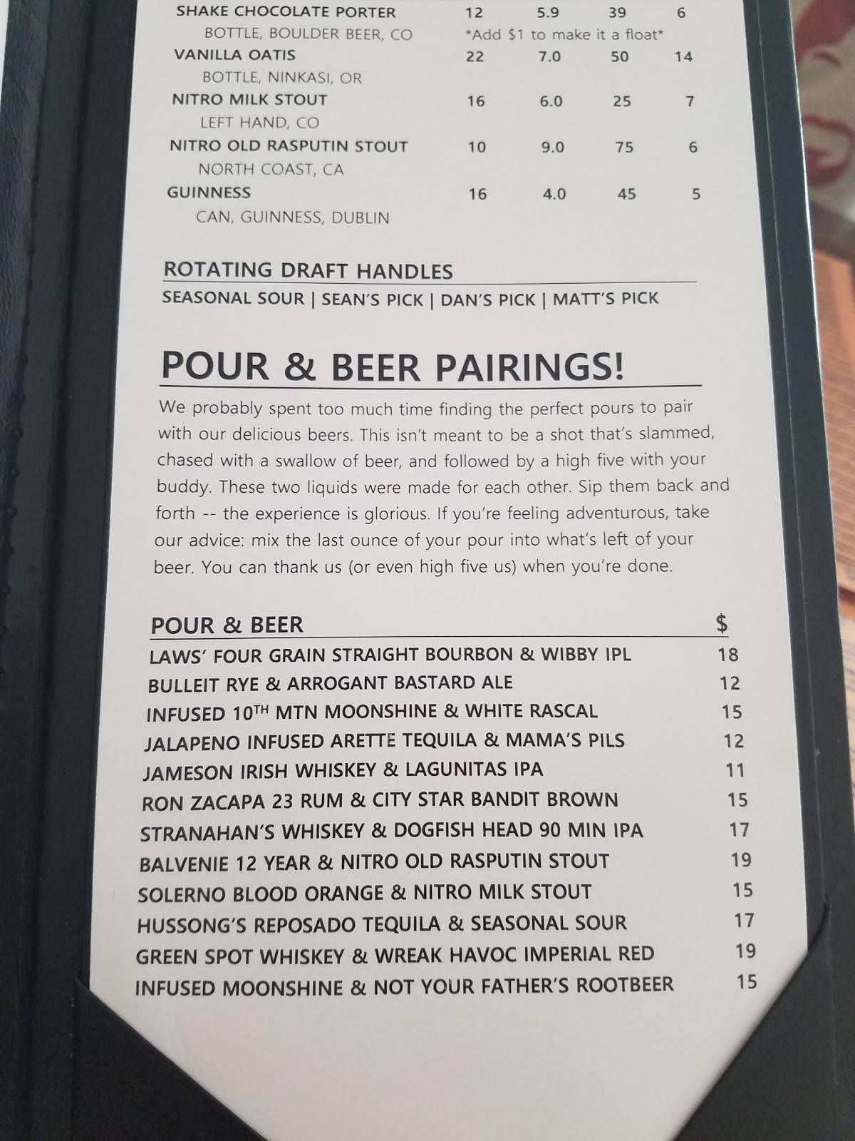 Menu at The Roost pub & bar, Longmont
