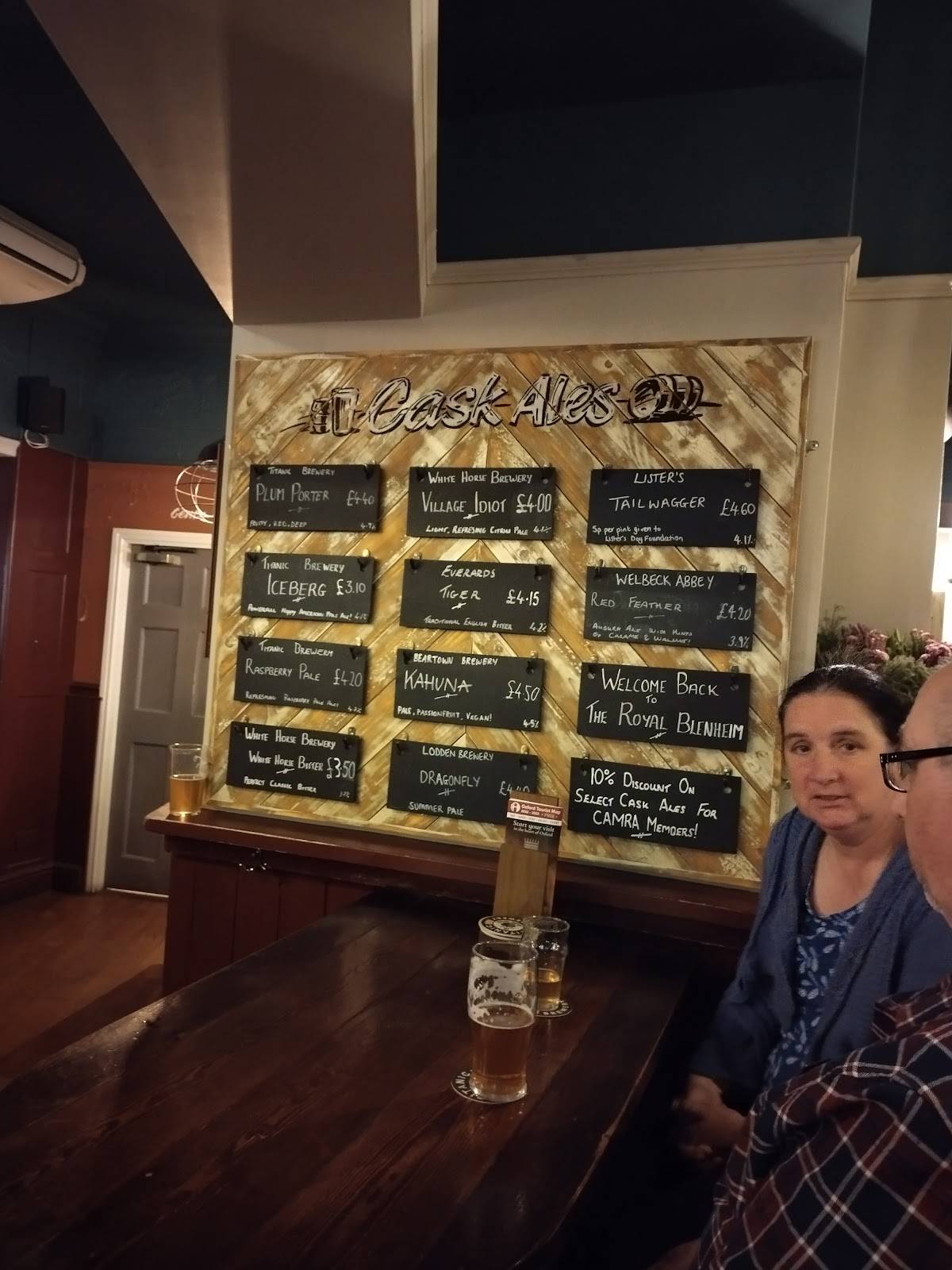 Menu at The Royal Blenheim pub & bar, Oxford
