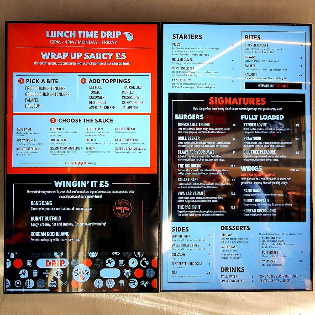 Menu at The Sauce - Southgate restaurant, London