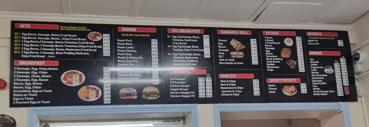 Menu at The Silver Ball Cafe, Royston