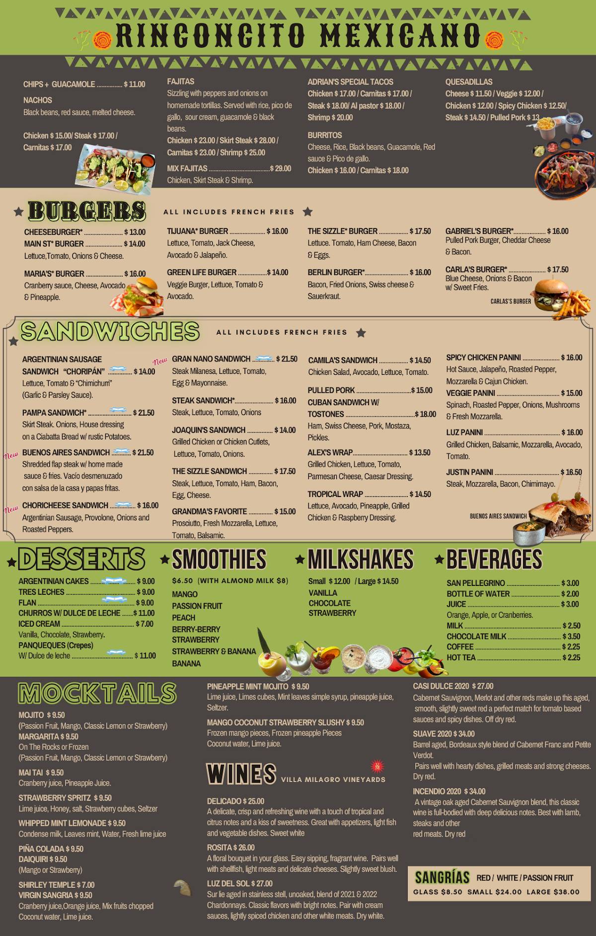 Menu at The Sizzle BBQ, Hackettstown
