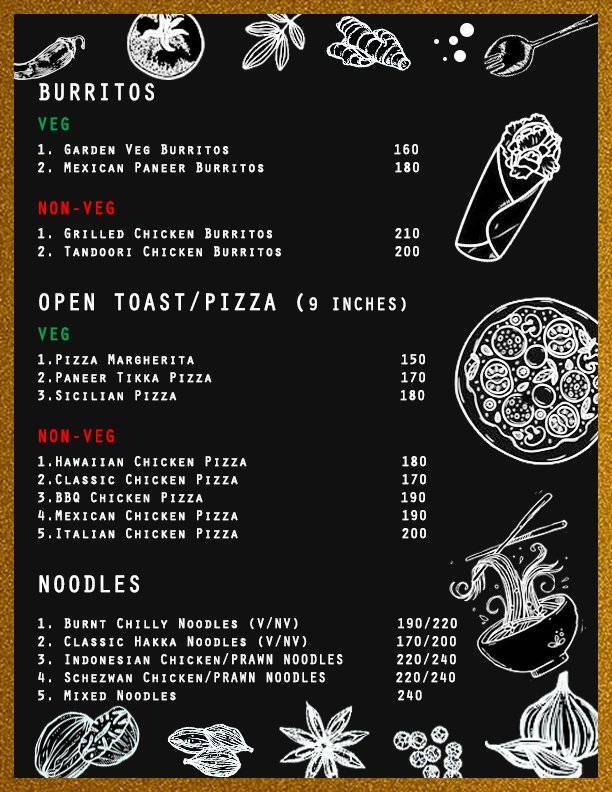 Menu at The SkyView Rooftop Multicuisine Restaurant, Chennai