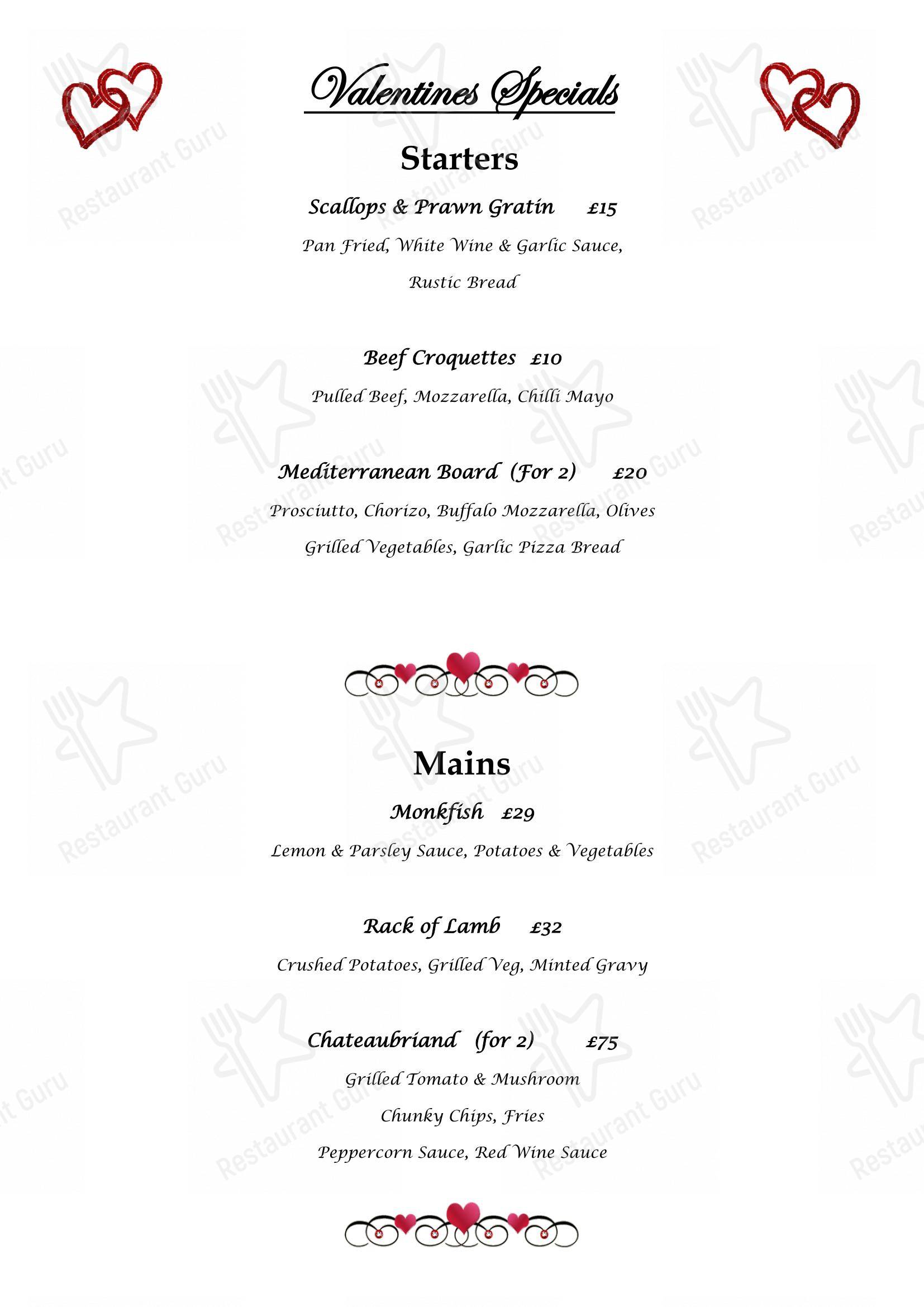 Menu at The Spotted Cow pub & bar, Farnham, The Spotted Cow