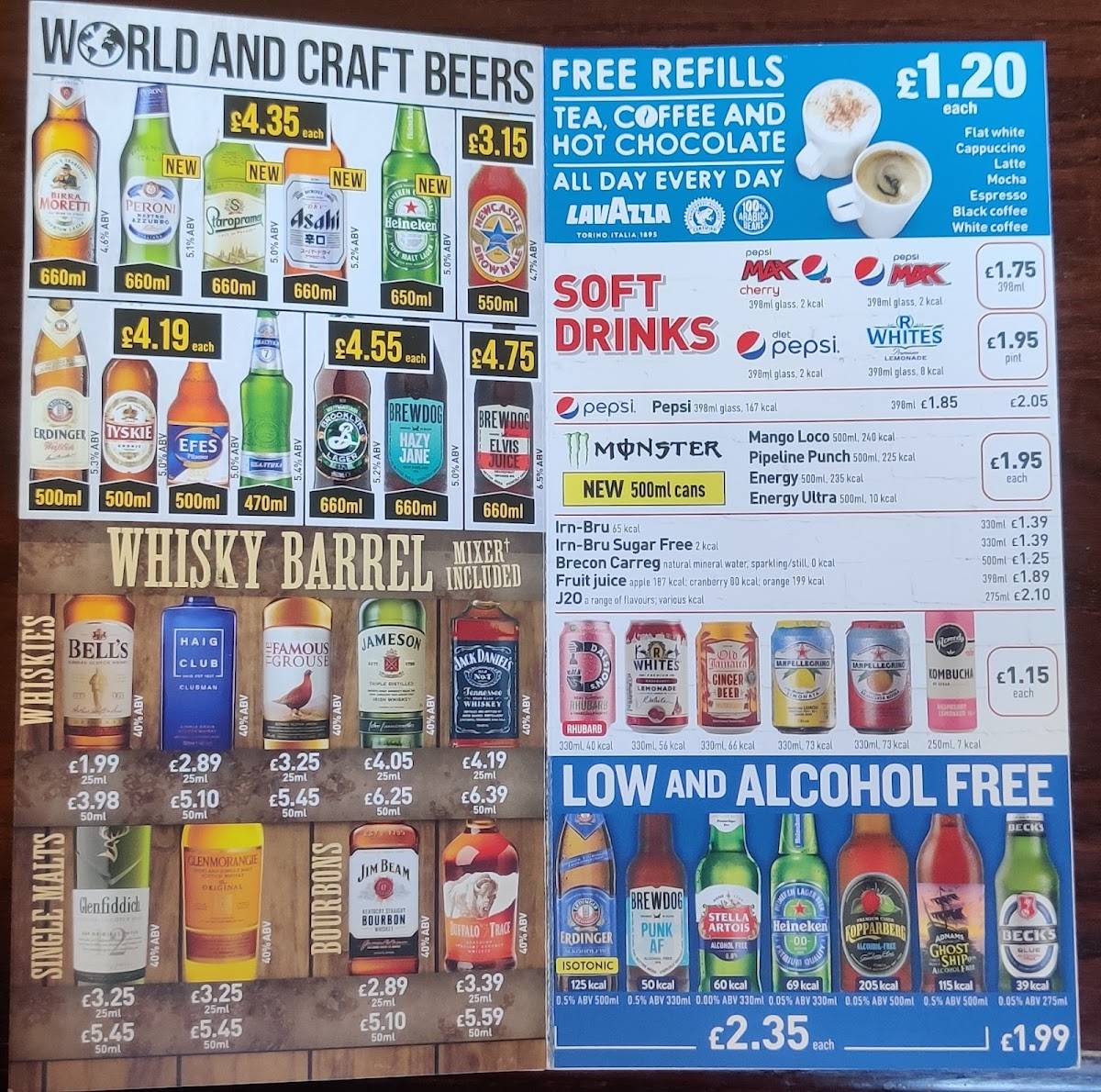 Menu at The Standing Order - JD Wetherspoon pub & bar, Edinburgh, 62-66 ...