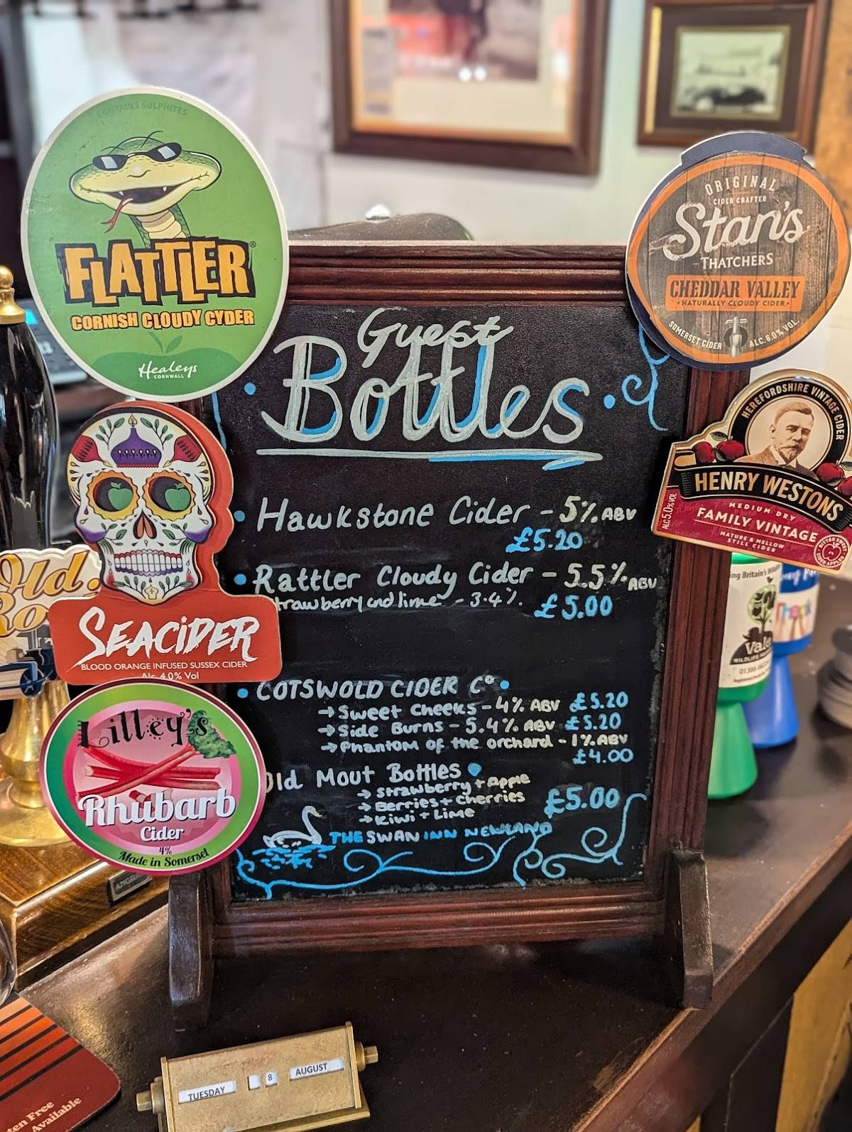 Menu at The Swan Inn, Newland pub & bar, Malvern, Worcester Rd
