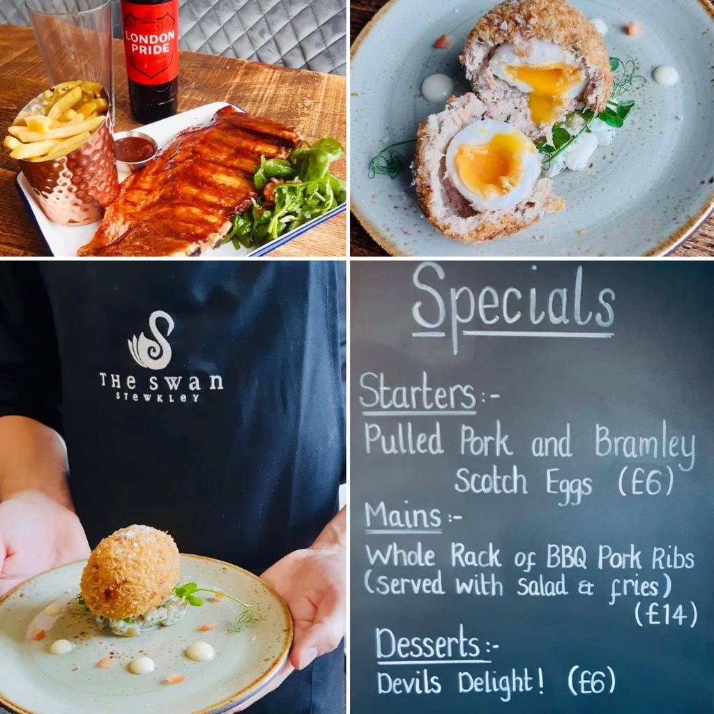 Menu at The Swan restaurant, Leighton Buzzard