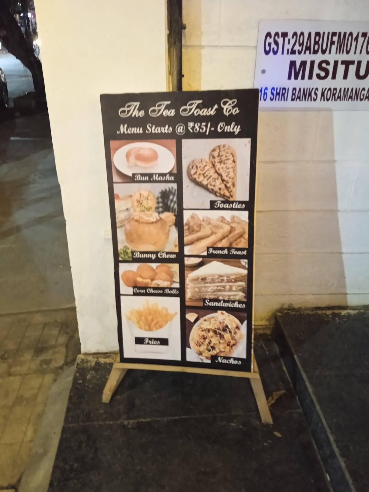 Menu at The Tea Toast Co. - Koramangala, Bengaluru