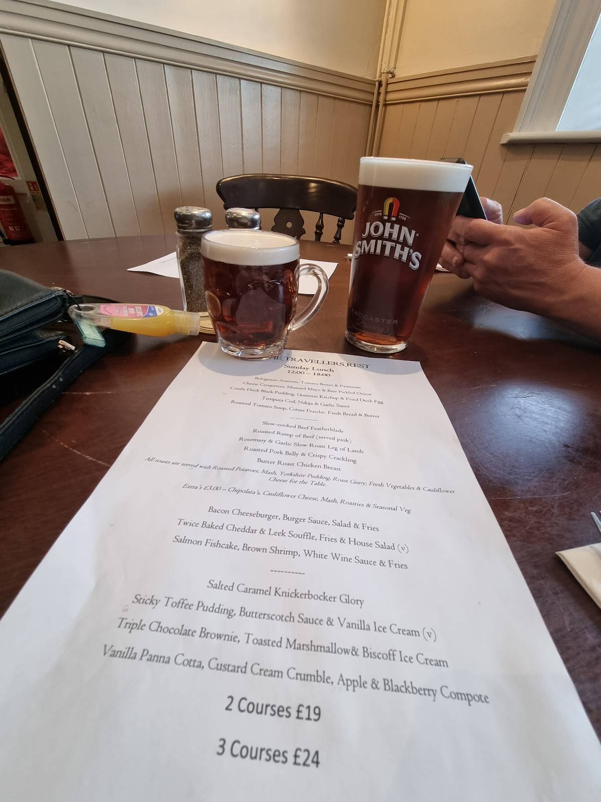 Menu at The Travellers Rest pub & bar, Durham, Front St