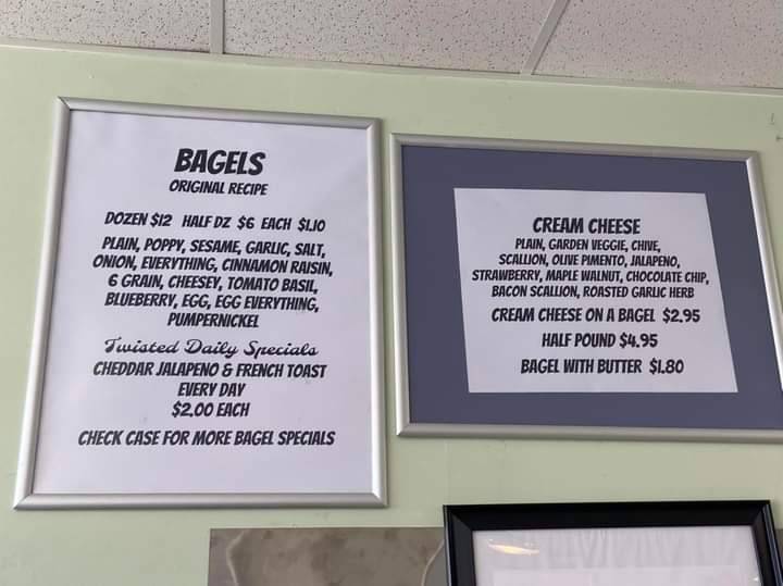 Menu at The Twisted Bagel Company fast food, Malta