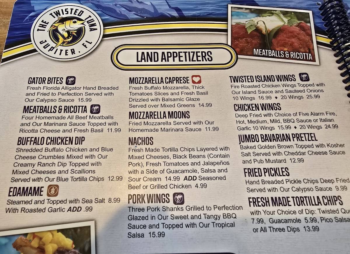Menu at The Twisted Tuna - Jupiter FL restaurant, Jupiter