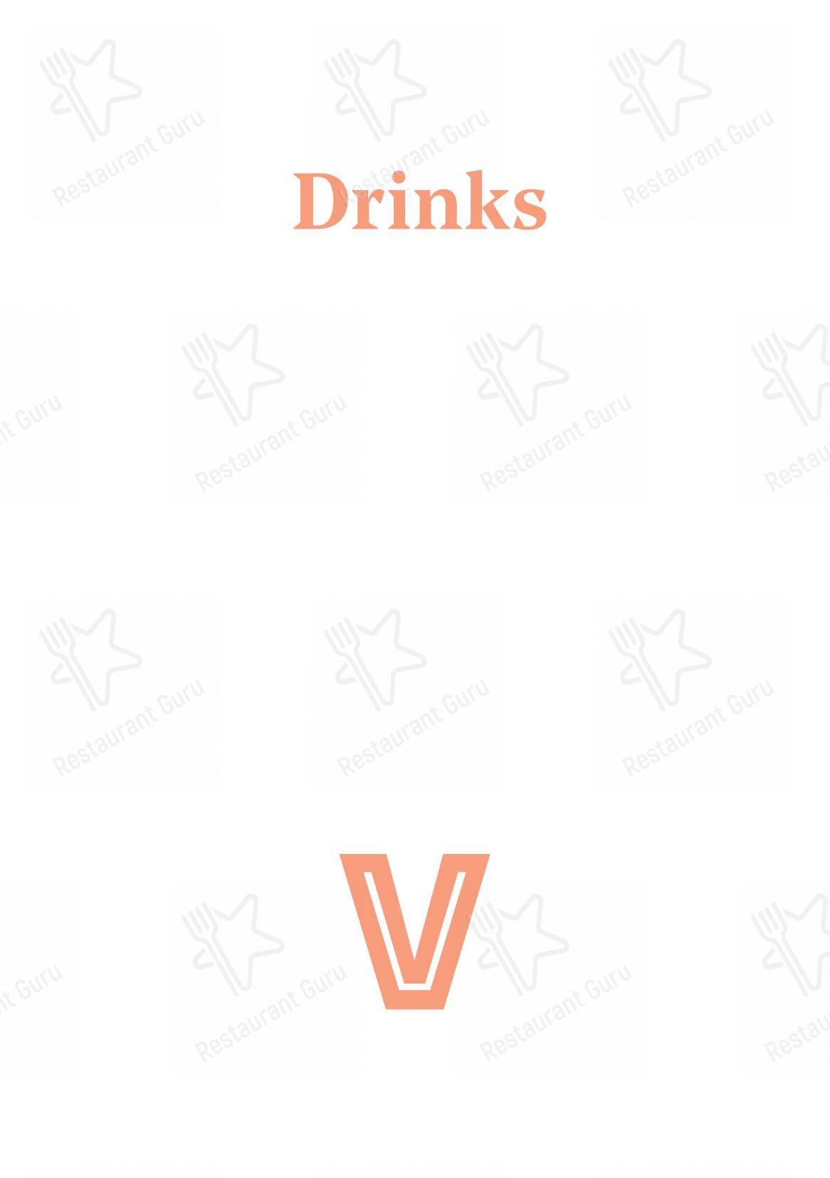 Menu at The Vine restaurant, Prestwick