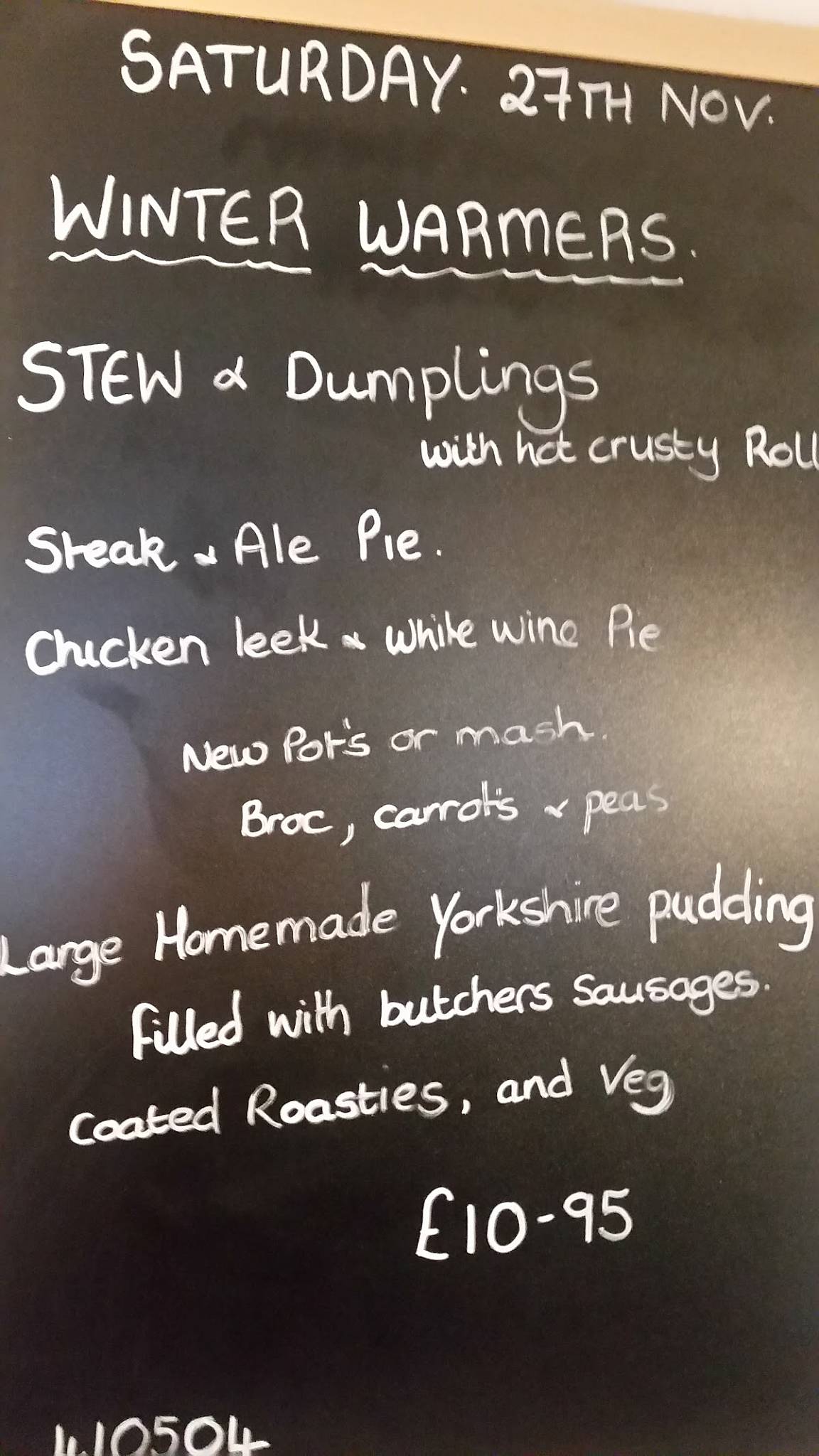 Menu at The Wheel Inn pub & bar, Wisbech Saint Mary, High Road