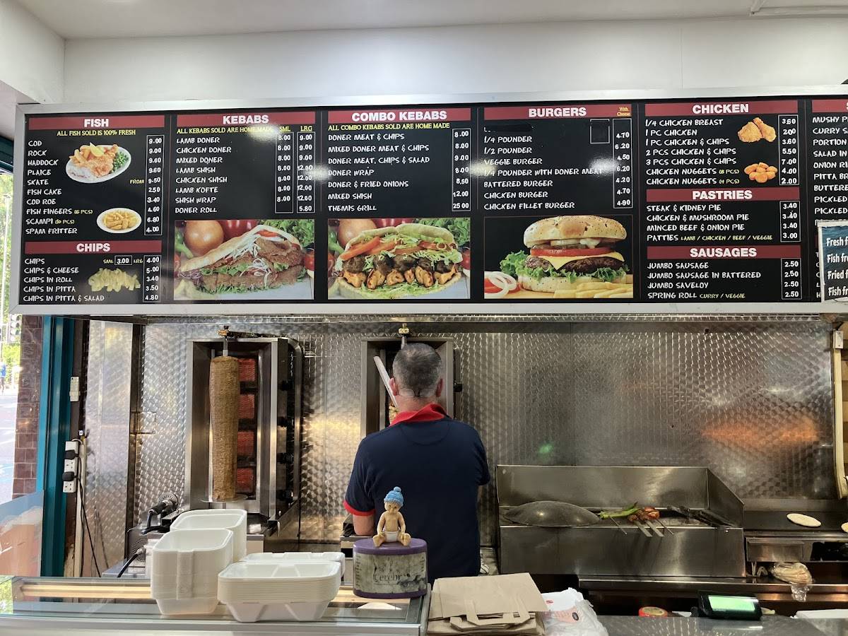 Menu at Themis Fish and Chips fast food, London