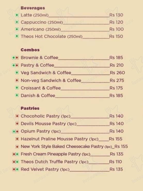 Menu at Theobroma Bakery and Cake Shop - Peddar Road, Mumbai, Mumbai ...