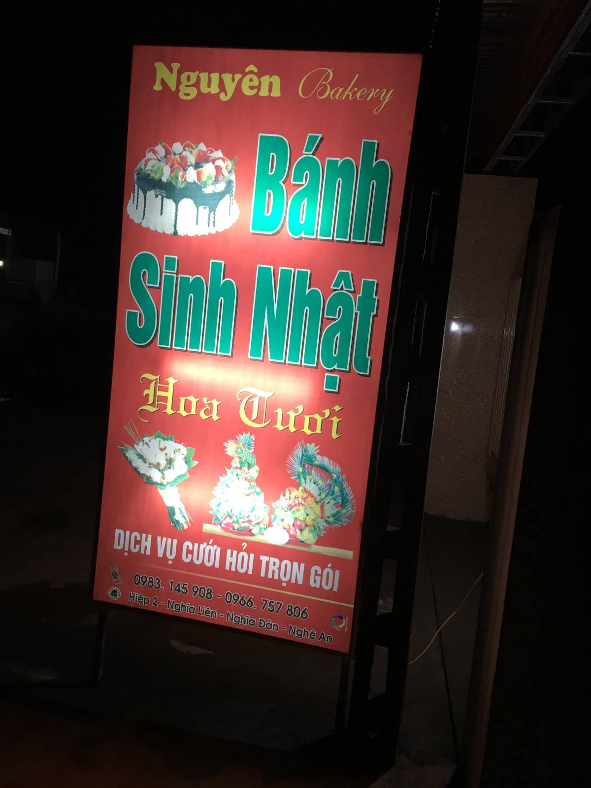 Menu at Tiệm bánh sinh nhật Nguyên Bakery, Vietnam
