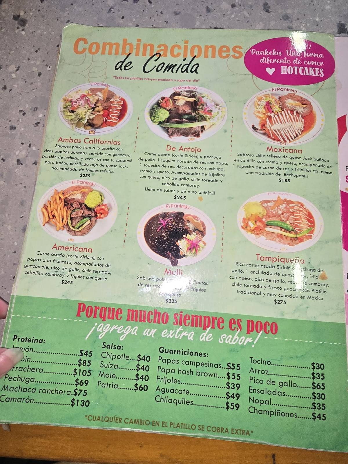 Carta del restaurante EL PANKEKI MONARCA, Tijuana