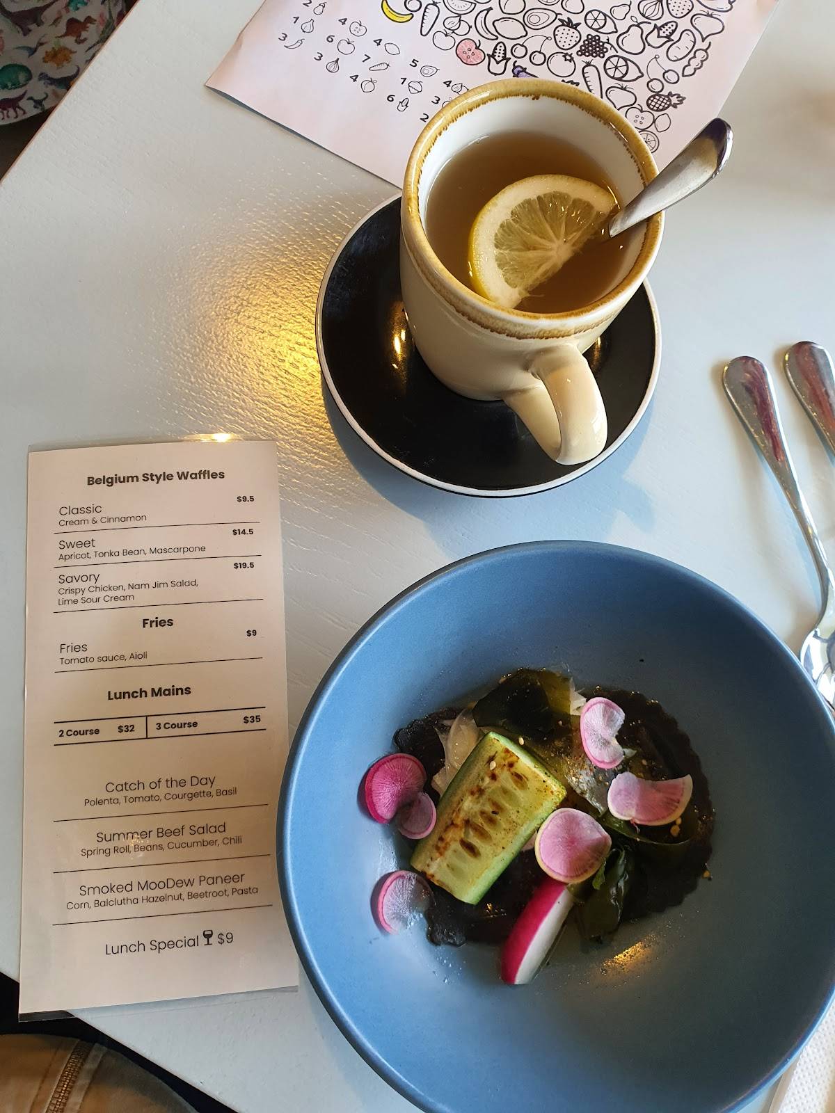 Menu at Titi Restaurant, Dunedin