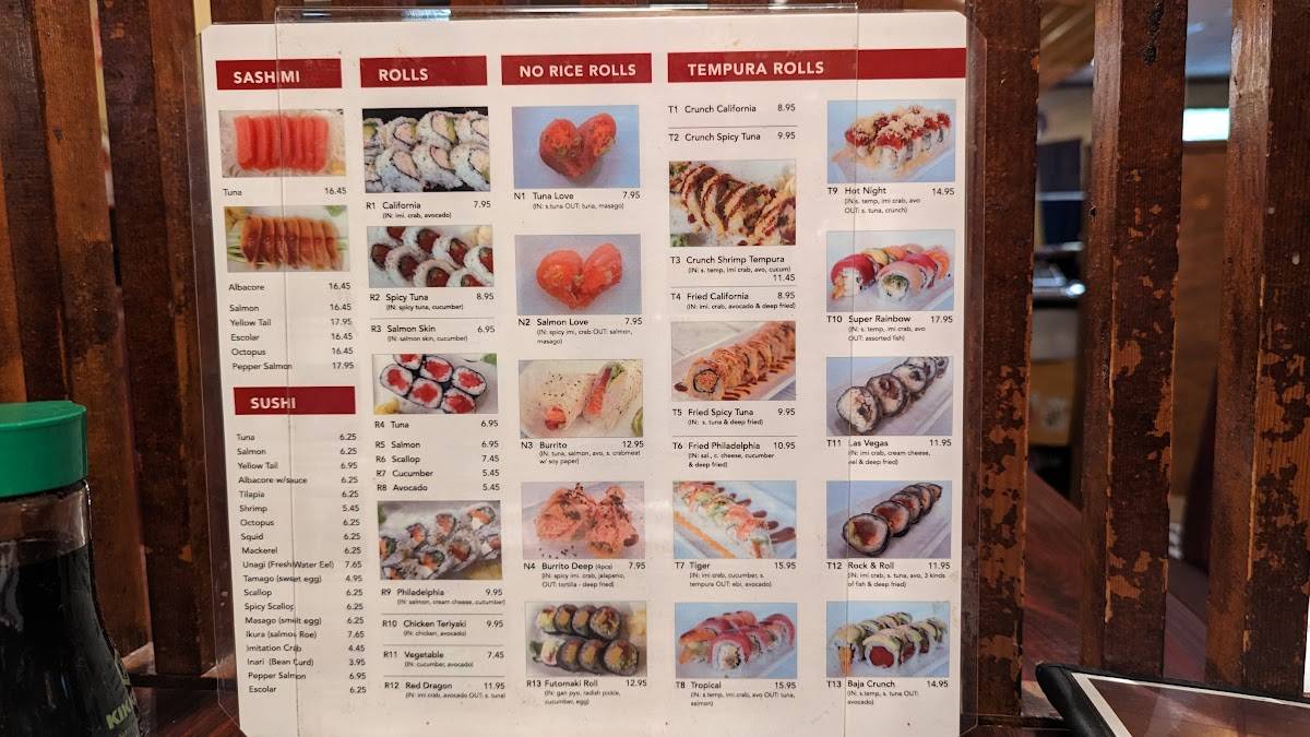 Menu at Tokyo Lobby Restaurant, Hacienda Heights