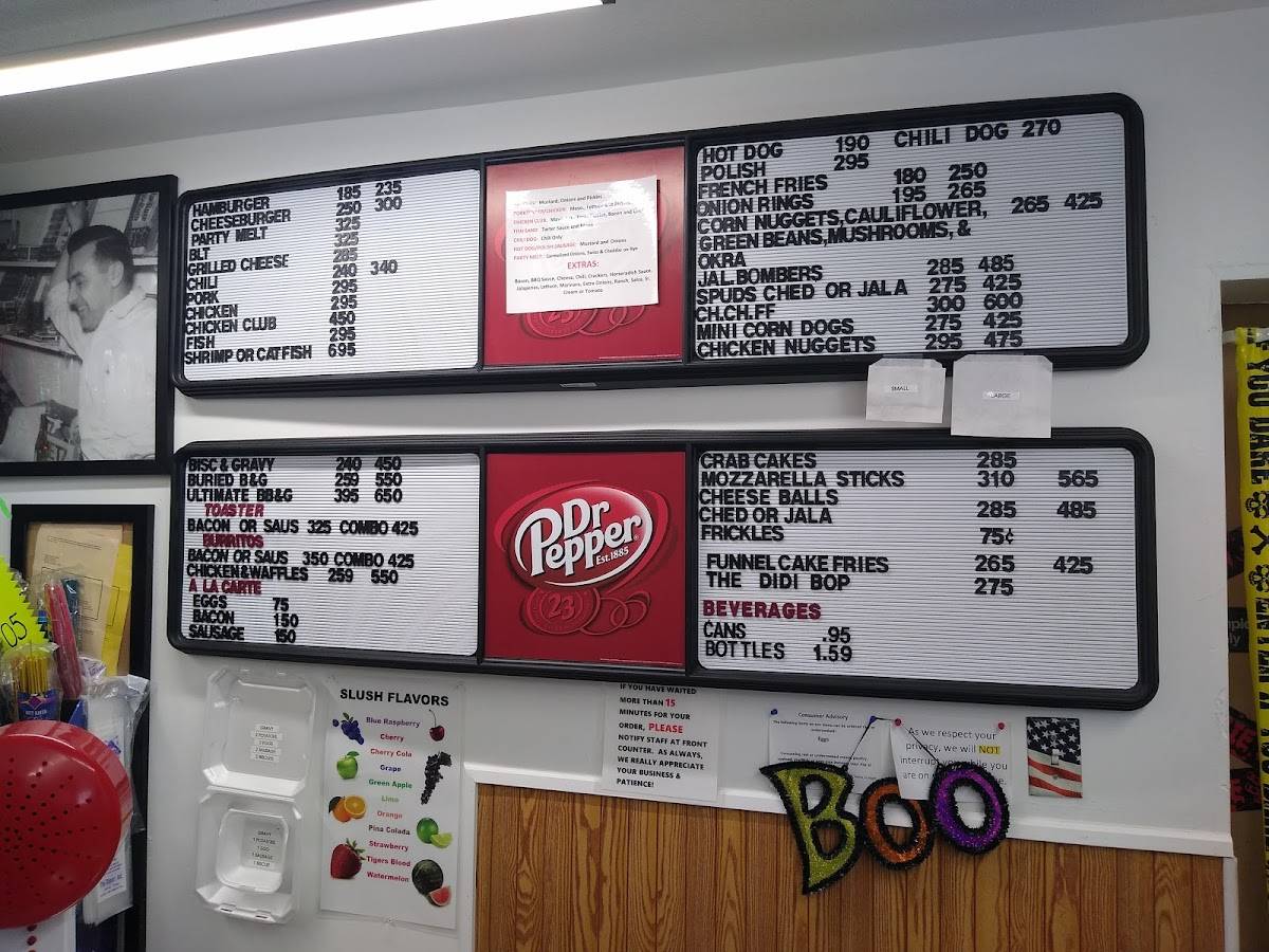 Menu at Prize Package restaurant, Topeka