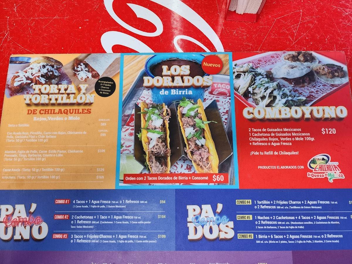Carta del restaurante Tacostao, Torreón, Blvrd Independencia 2401