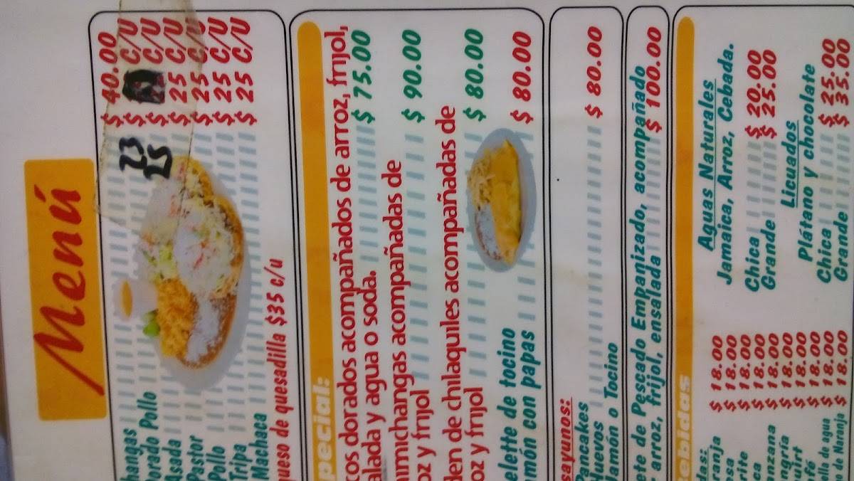 Carta del restaurante Tortas Doña Eva, Mexicali