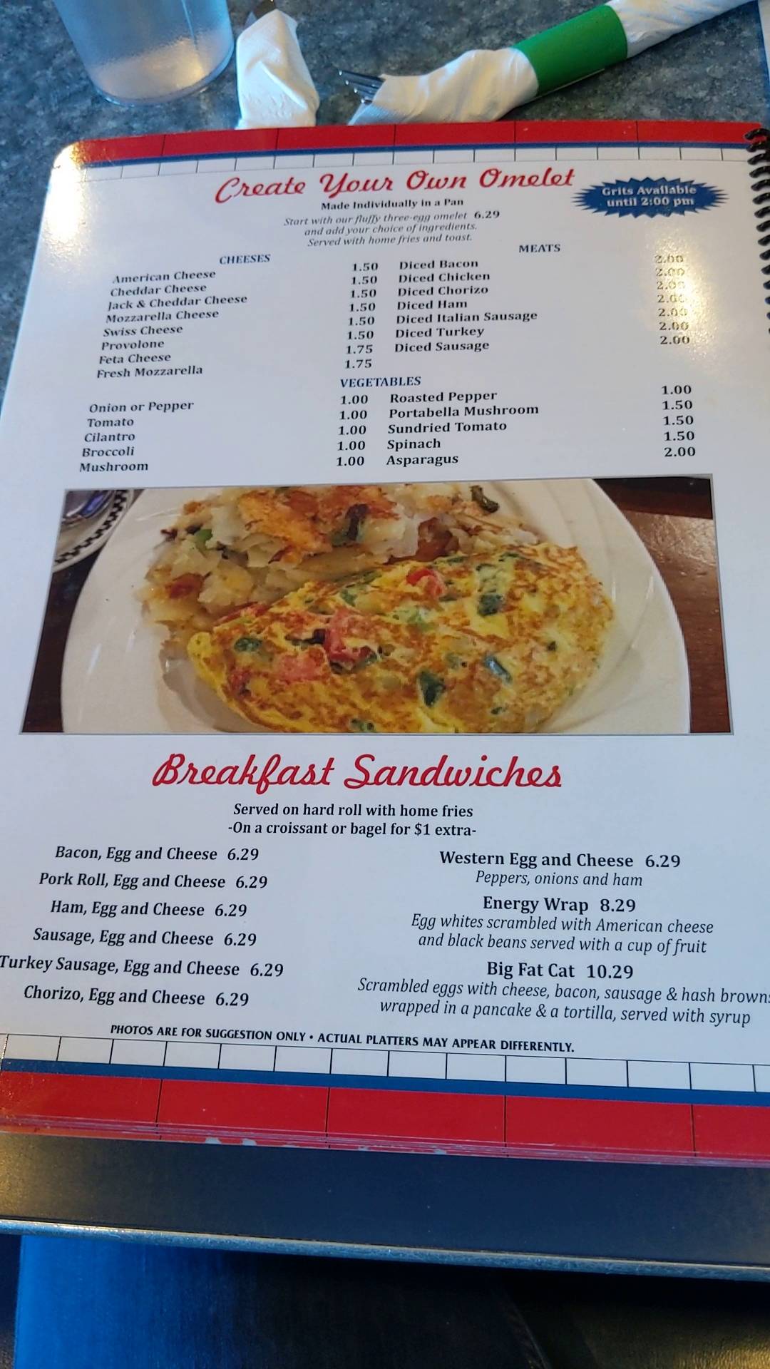 Menu at Town Diner restaurant, East Windsor