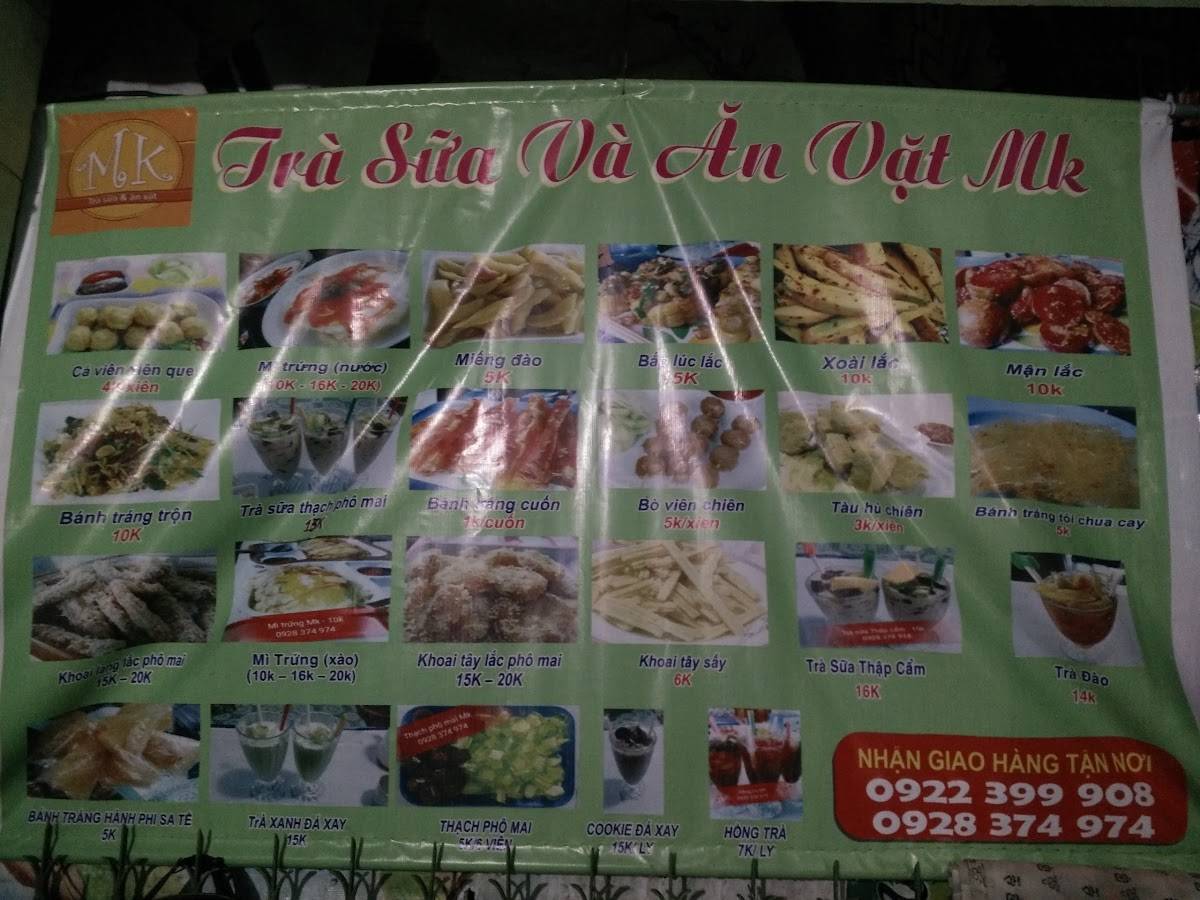 Menu at Trà sữa & ăn vặt Mk cafe, Ho Chi Minh City