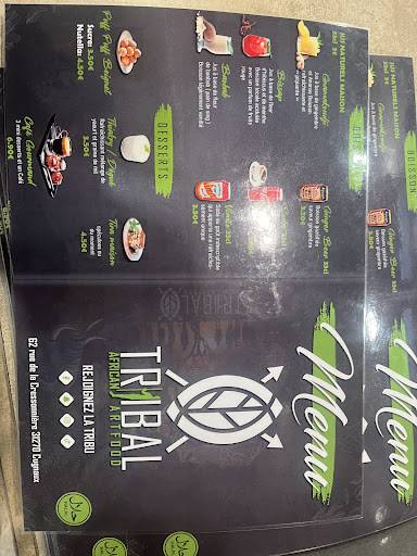 Menu au Tribal African Art Food Cugnaux restaurant, Cugnaux