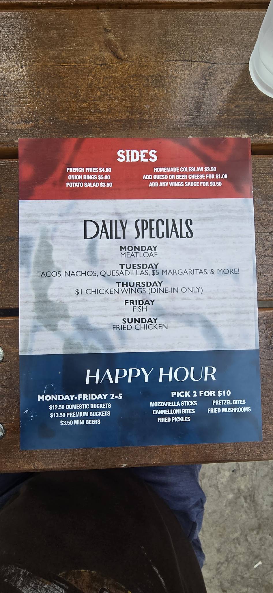 Menu at Triple Lakes Tavern pub & bar, Dupo