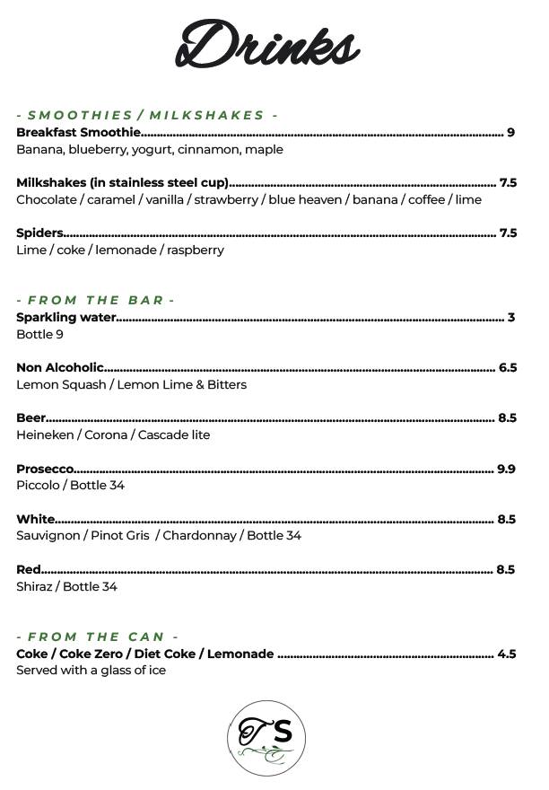 Menu at Truly Scrumptious cafe, Mentone