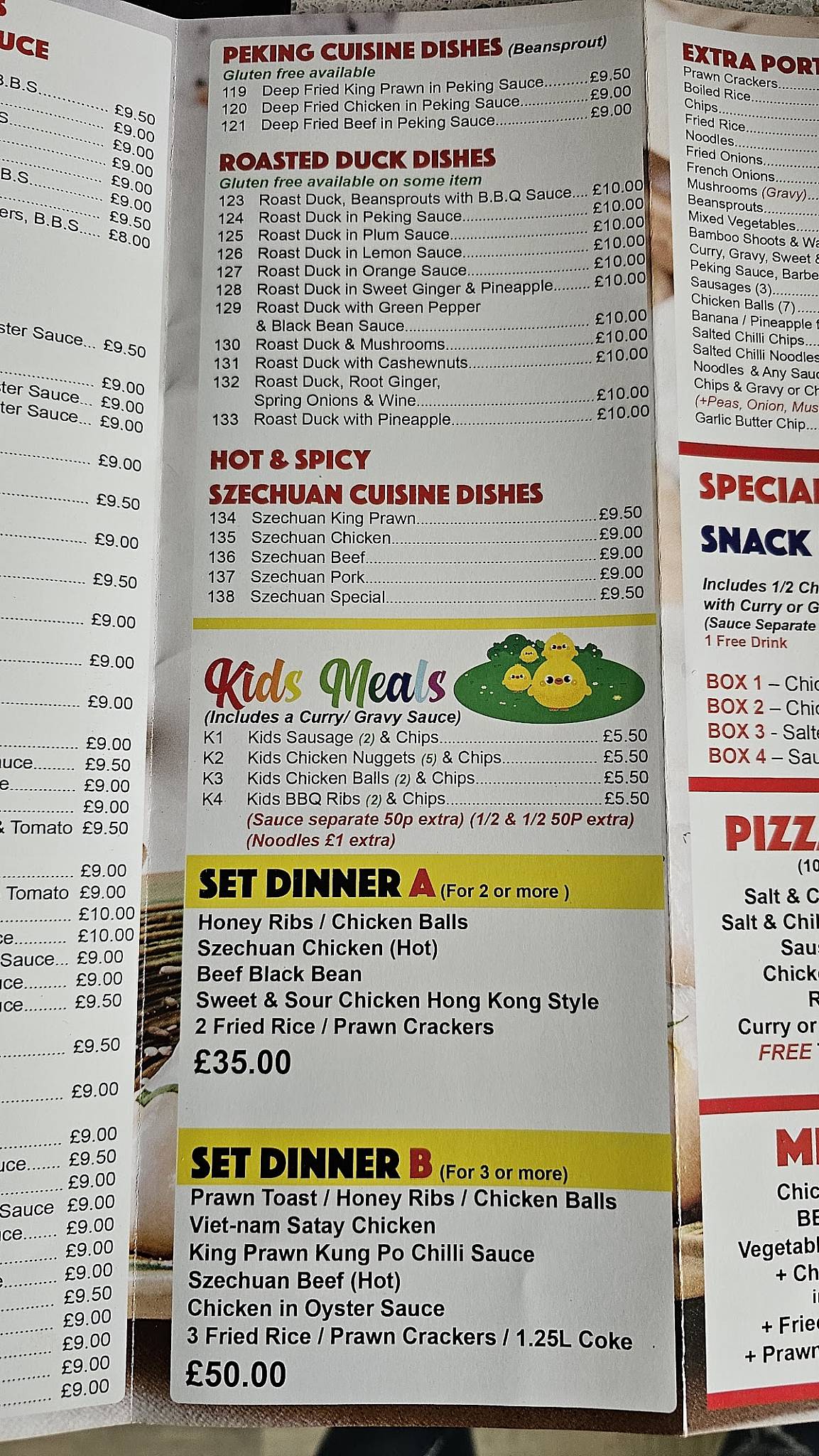 Menu at Tsan Welcome fast food, Donaghcloney