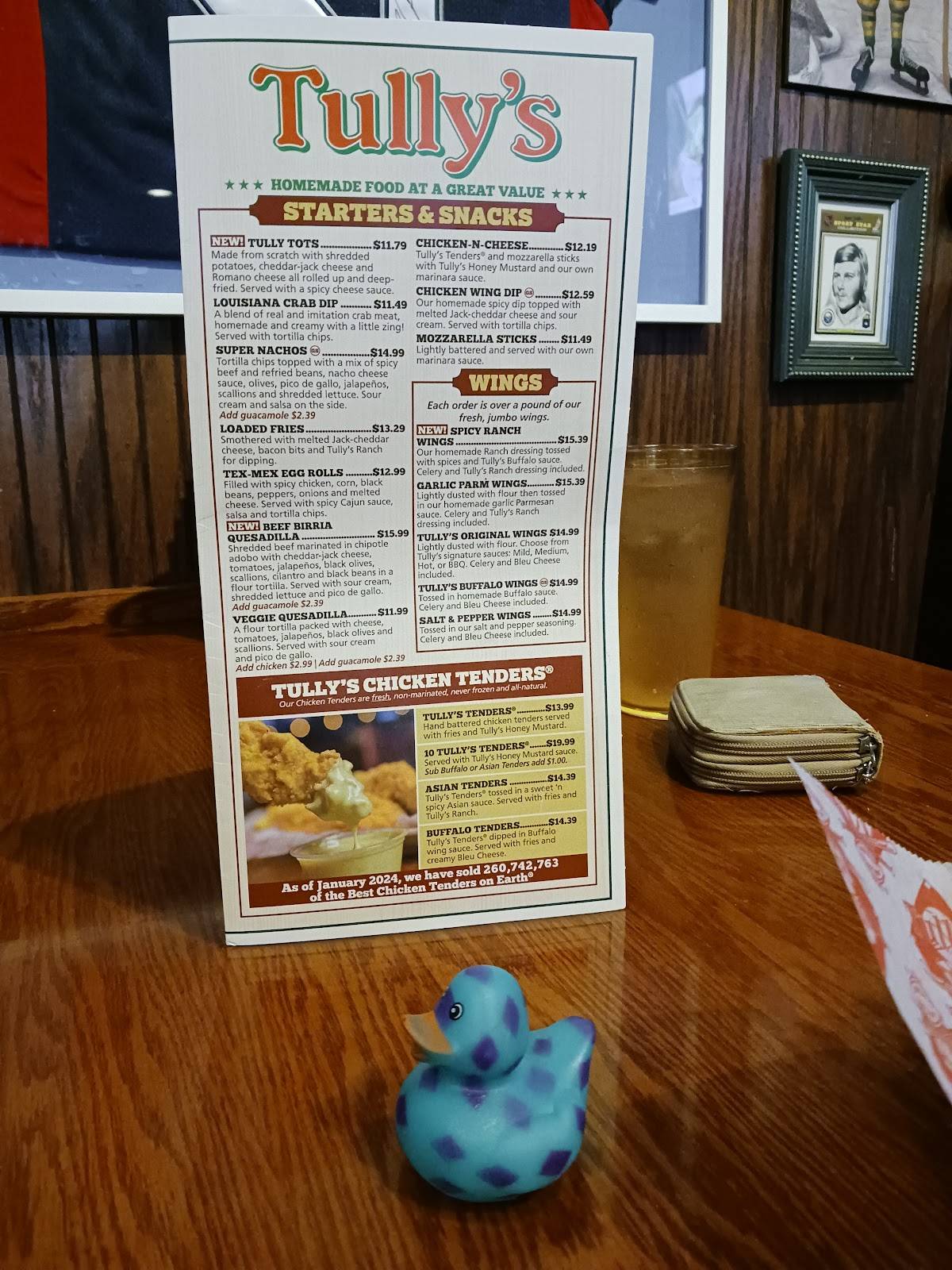 Menu at Tully's Good Times Cheektowaga pub & bar, Depew