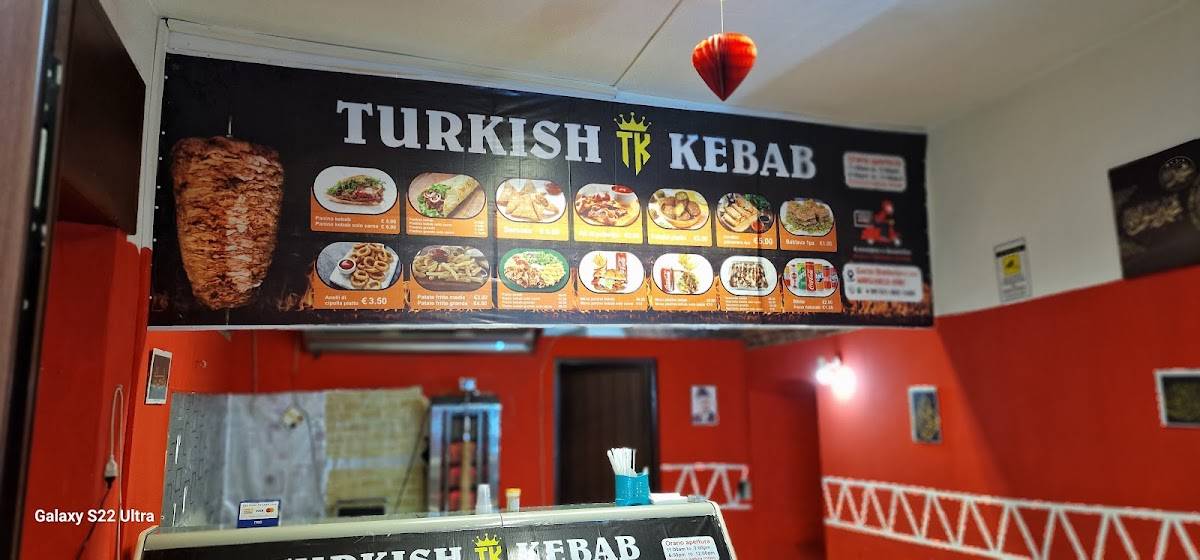 Menu at Turkish Kebab restaurant, Ghilarza