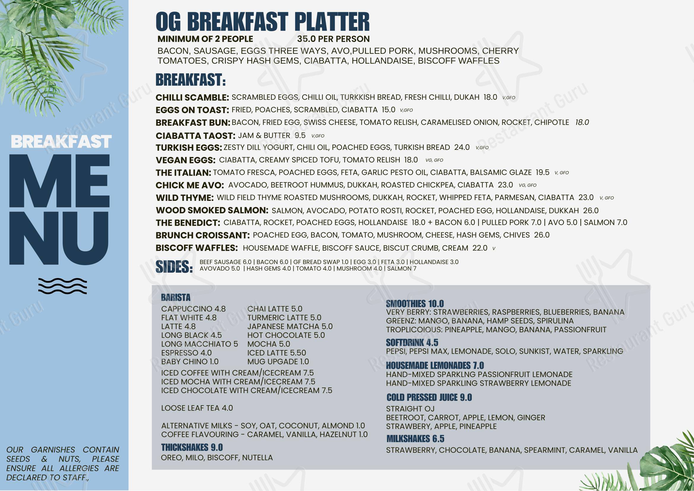 Menu at Turquoise Wanneroo restaurant, Wanneroo